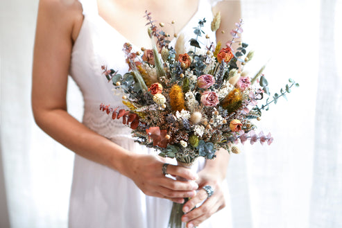 Earth Tone Dried Bouquet – Heavenpartyflowers