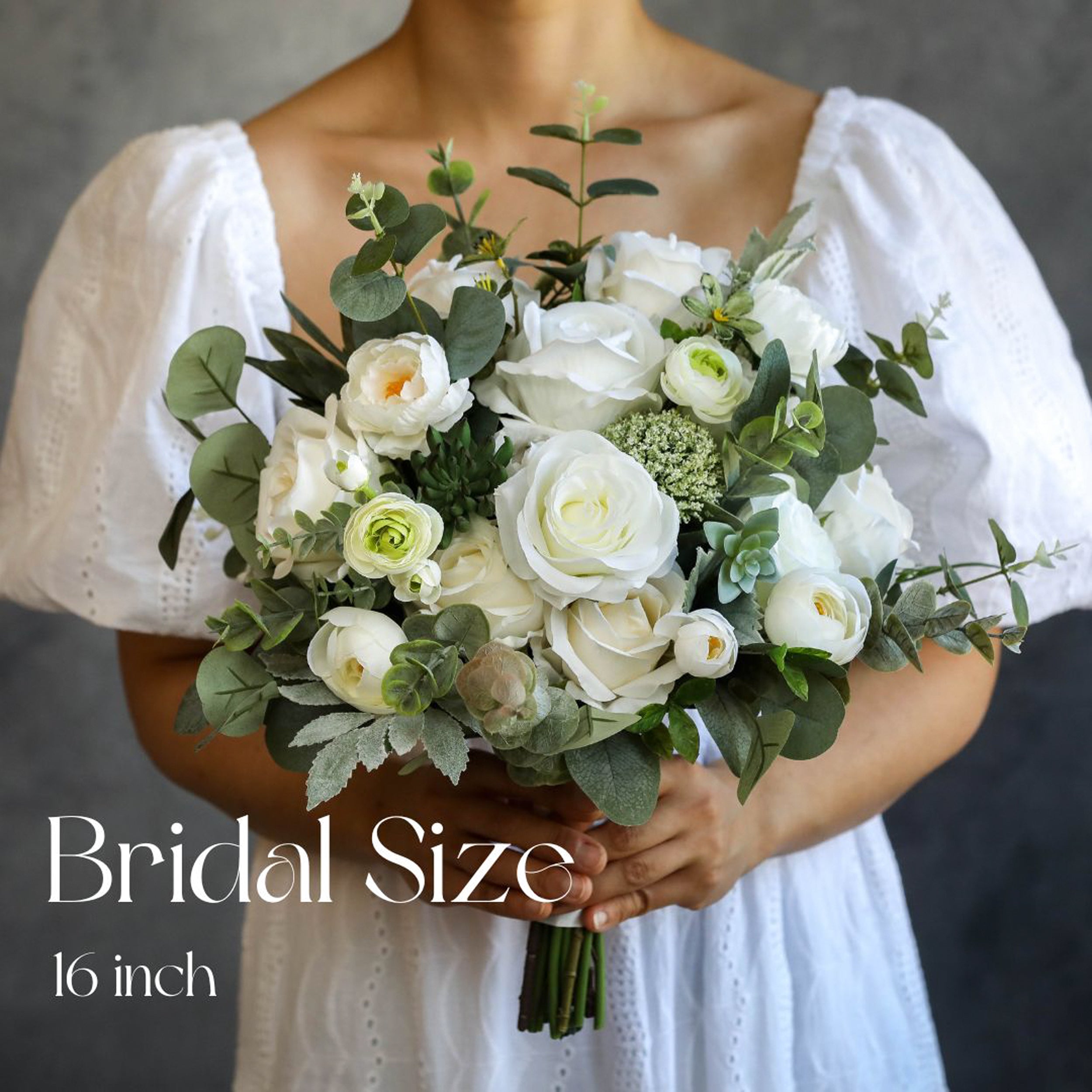 White Ranunculus Bouquet – Heavenpartyflowers